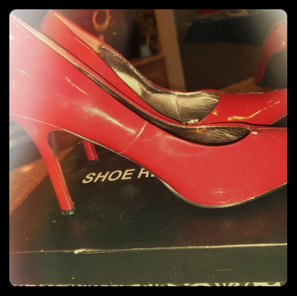 Shoes | Ladies Red Size 11m High Heel | Poshmark